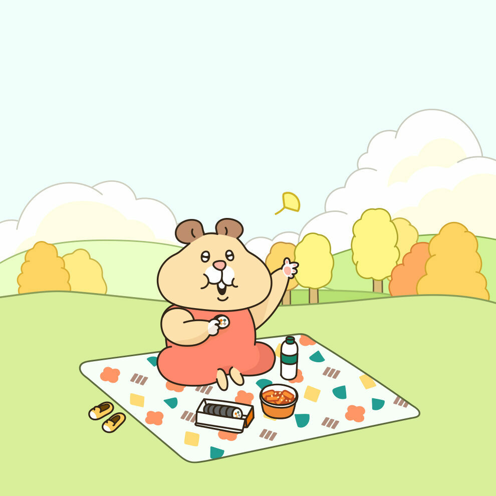 [얌샘김밥X햄뿡이] 콜라보 배경화면 – 얌샘김밥 – Yumsem